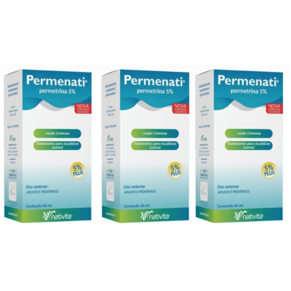 kit com 3 Permetrina - Permenati 5% 60ml Nativita | Shopee Brasil