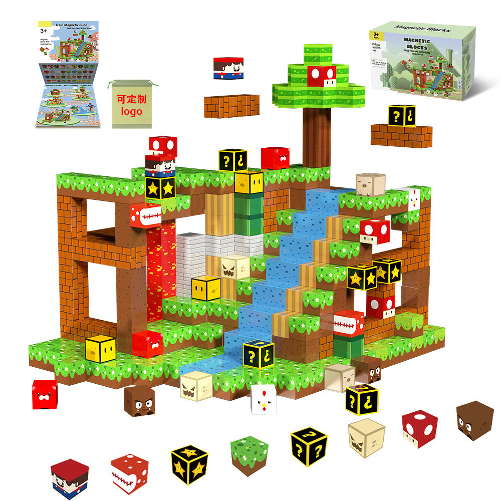 25MM DIY minecraft Super Mario Blocos De Construção Cubo Magnético ...