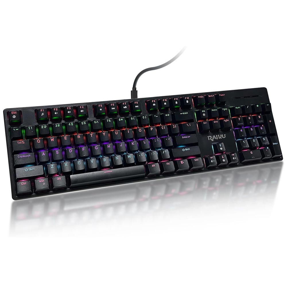Gaming Mechanical Keyboard, Type-c Wired Keyboard/Blue Switch | Shopee ...