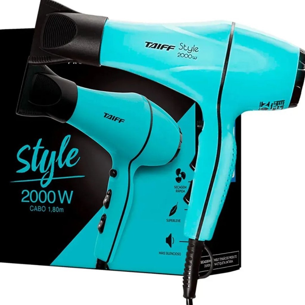 Secador De Cabelo Taiff Style Azul Tiffany 2000W 127V - 220V | Shopee ...