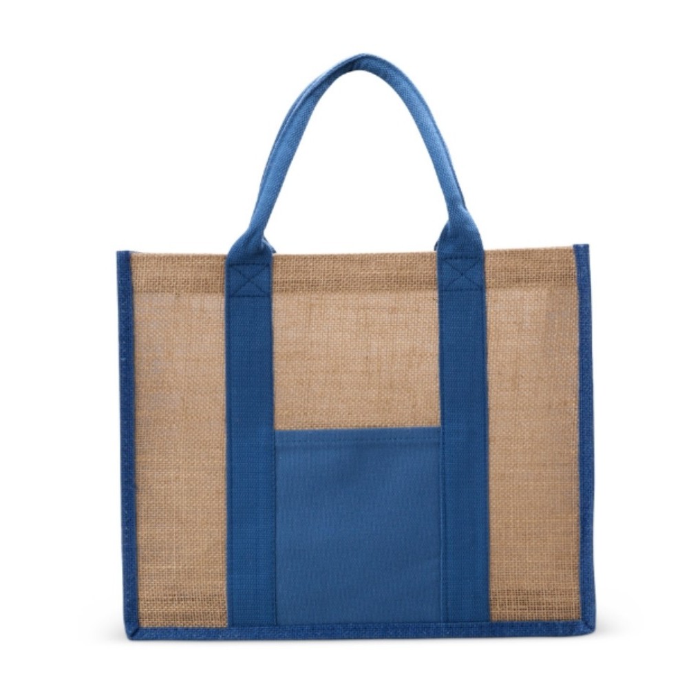 Sacola Bolsa Ecológica bolso de Linho Ecobag Sustentável bolso Azul | Shopee Brasil