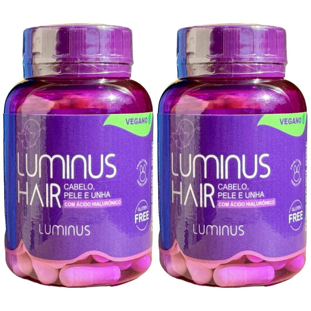 NOVO Luminus Hair Cabelo, Pele e Unha com Ácido Hialurônico Vegano - 30 ...