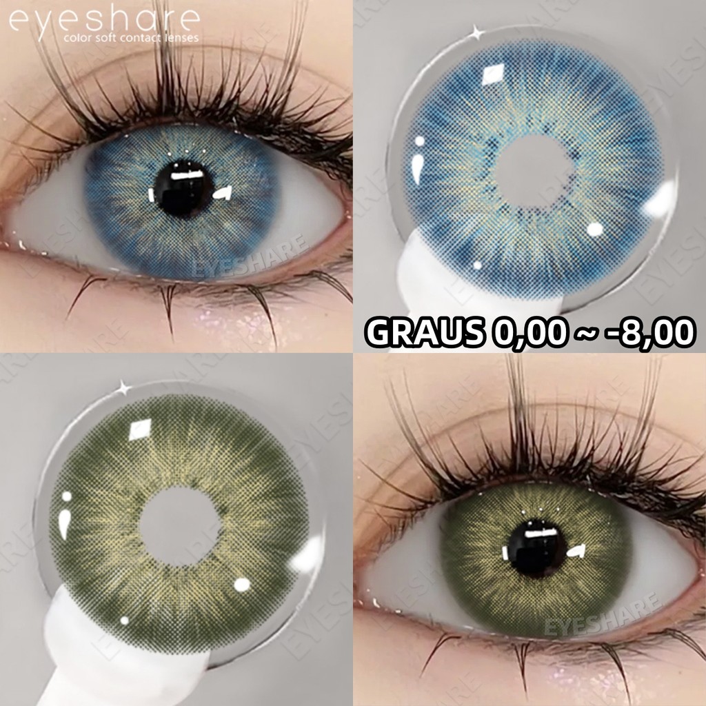 Grau 0,00 ~-8,00 Óculos De Contato Coloridos Classificados Eyeshare ...