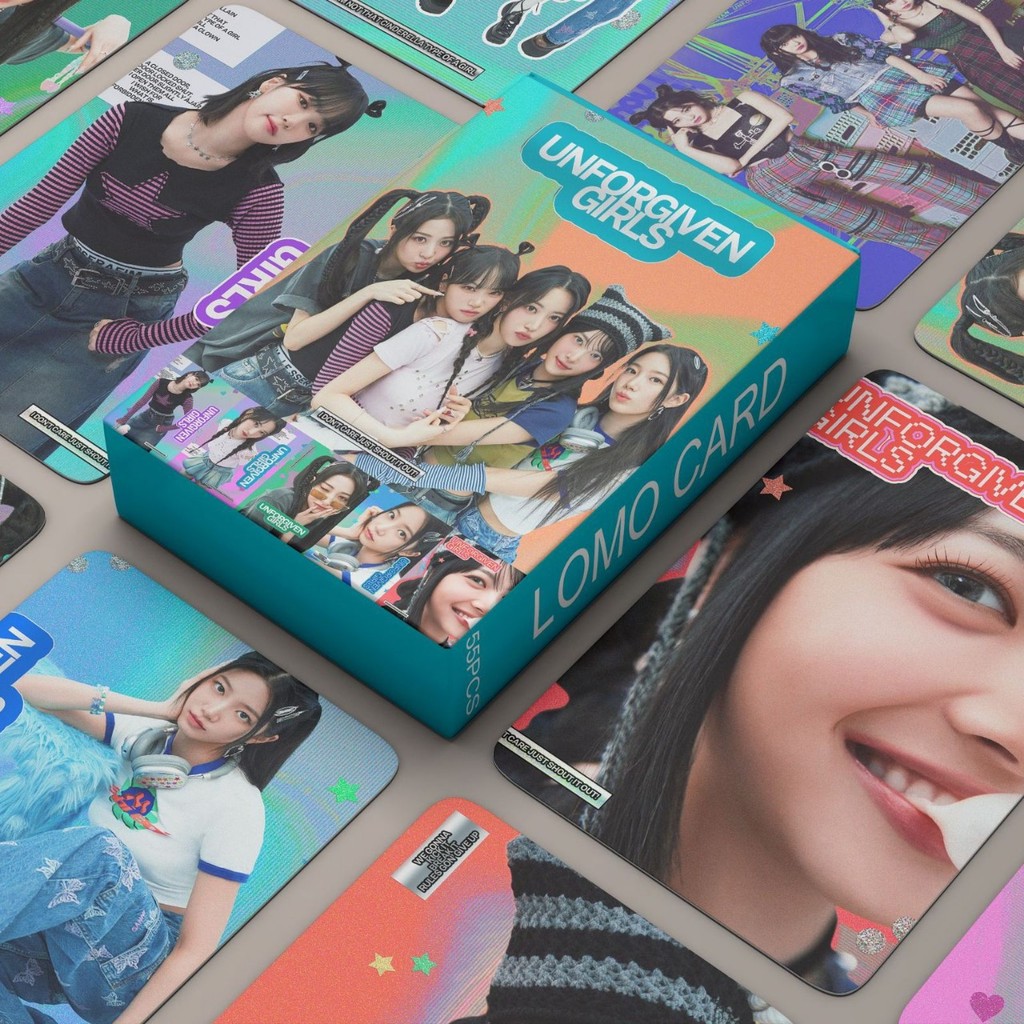 55pcs/Box LE SSERAFIM Photocard UNFORGIVEN Álbum KPOP LOMO Cartão De ...