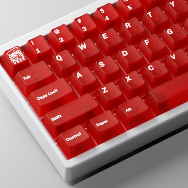 Conjunto de Keycaps Transparentes de PC com Perfil de Cereja Vermelho ...