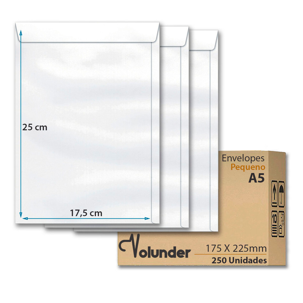 Envelope 176 x 250 mm Saco Kraft SOF 25 Branco 250 Unidades | Shopee Brasil