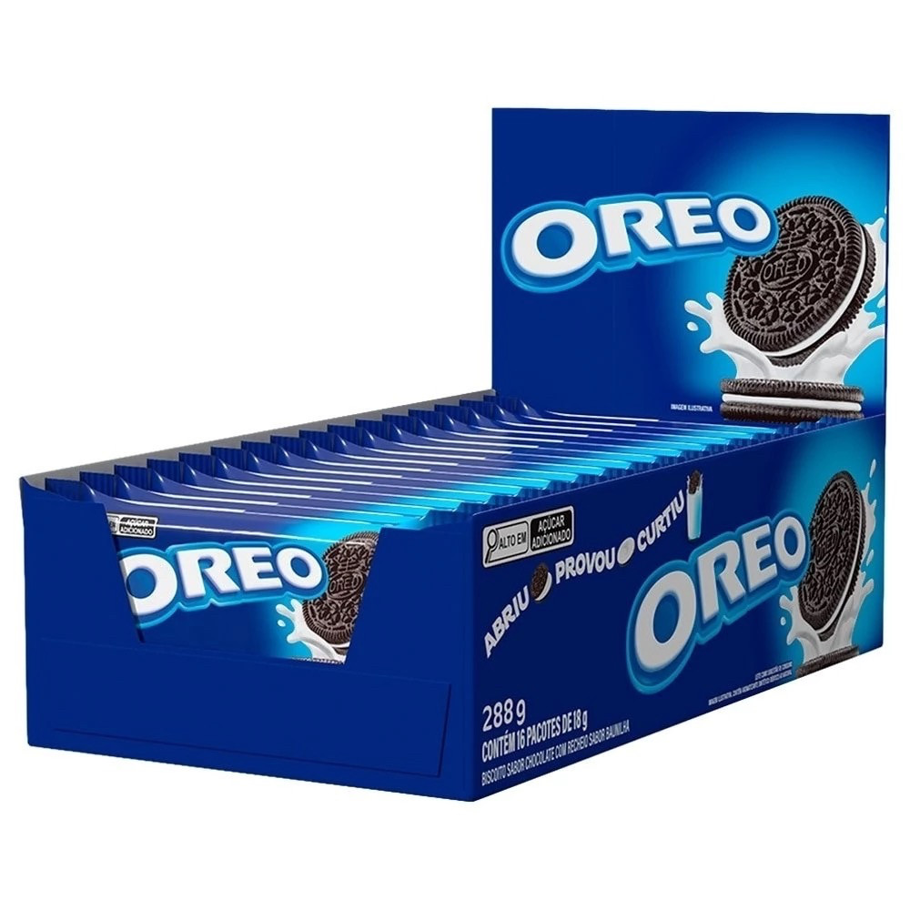 Oreo Biscoito Recheado Original Display Com 16 Unidades De 18G | Shopee Brasil