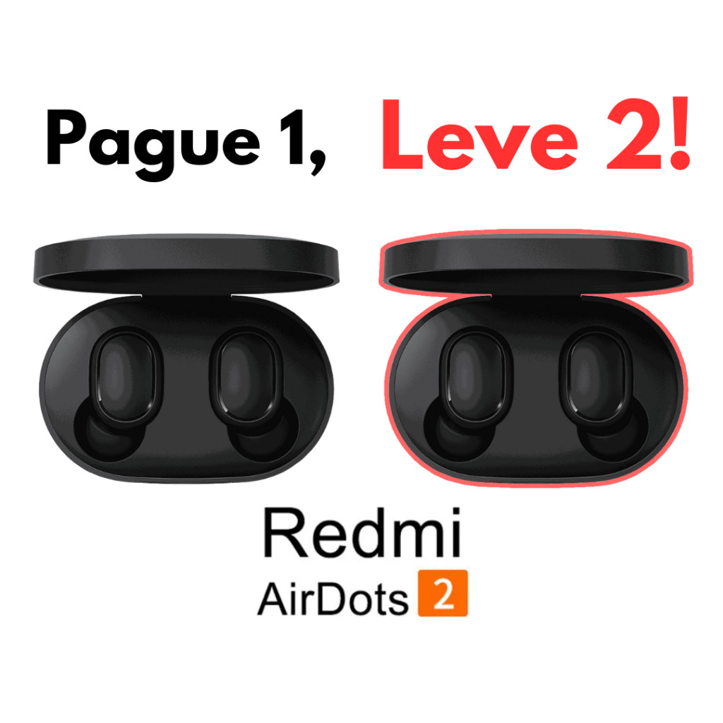 Kit 2 Fone de ouvido Xiaomi Redmi Airdots 2 Bluetooth 5.0 Gamer sem fio | Shopee Brasil