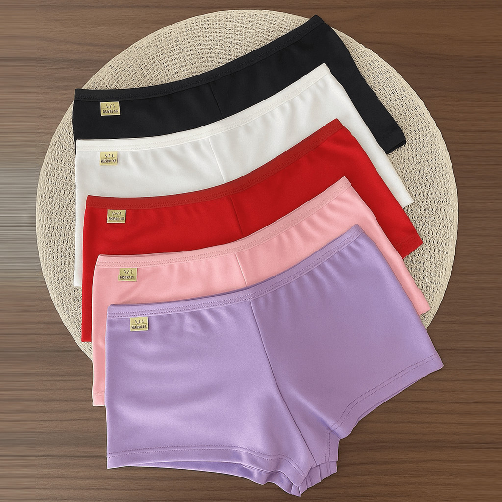 Kit 5 Shortinho Cueca Feminina Microfibra Calcinha Tanga Lingerie Moda Íntima | Shopee Brasil