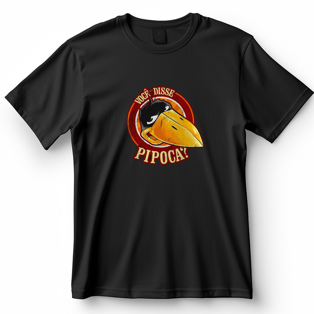 Camiseta Corvo Pica Pau Você Disse Pipoca Humor Camisa de Meme 100% ...