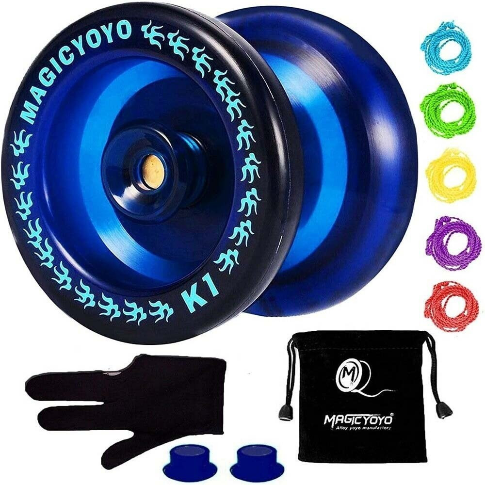 K1 YoYo Profissional ABS com Rolamento de Esferas, Brinquedo de Truque Mágico Azul Y3HI K1GI ...