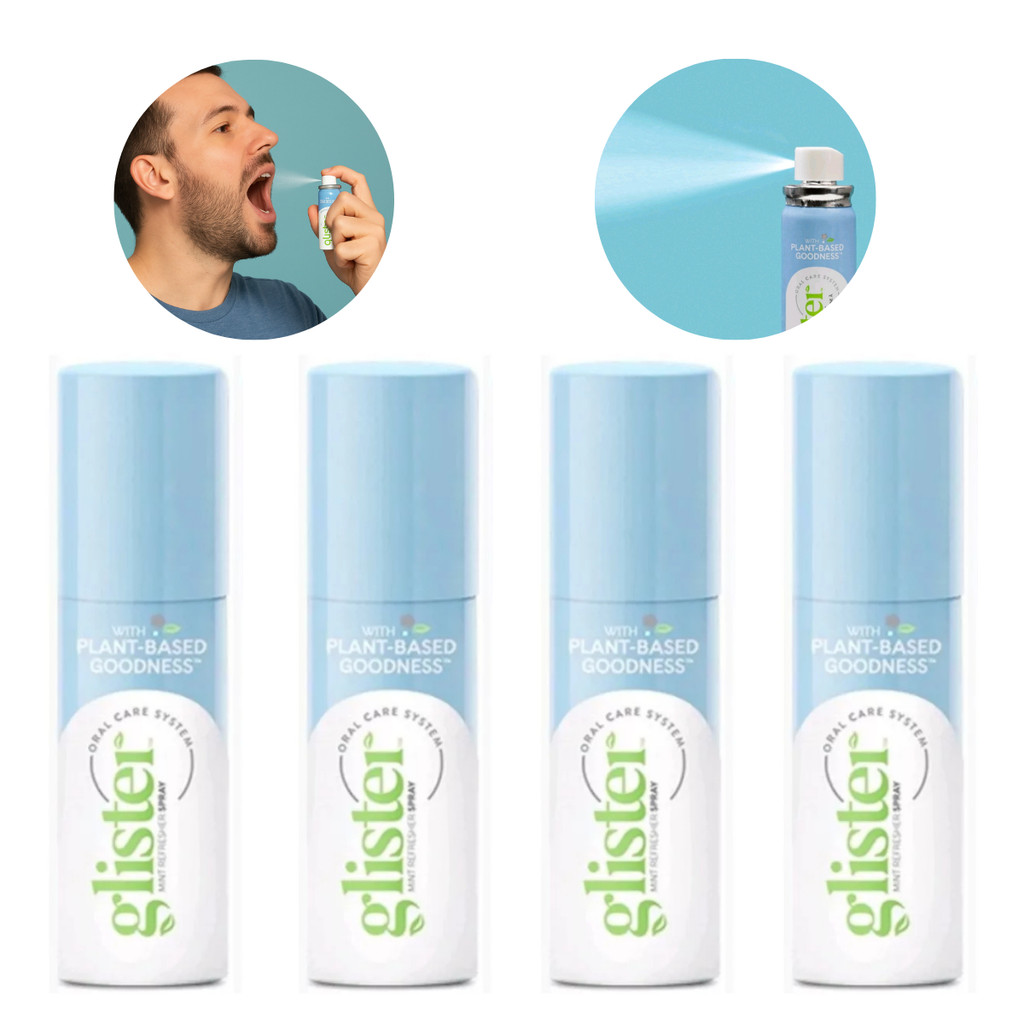 Kit 4 Spray Glister Hálito Fresco Higiene Bucal Amway | Shopee Brasil
