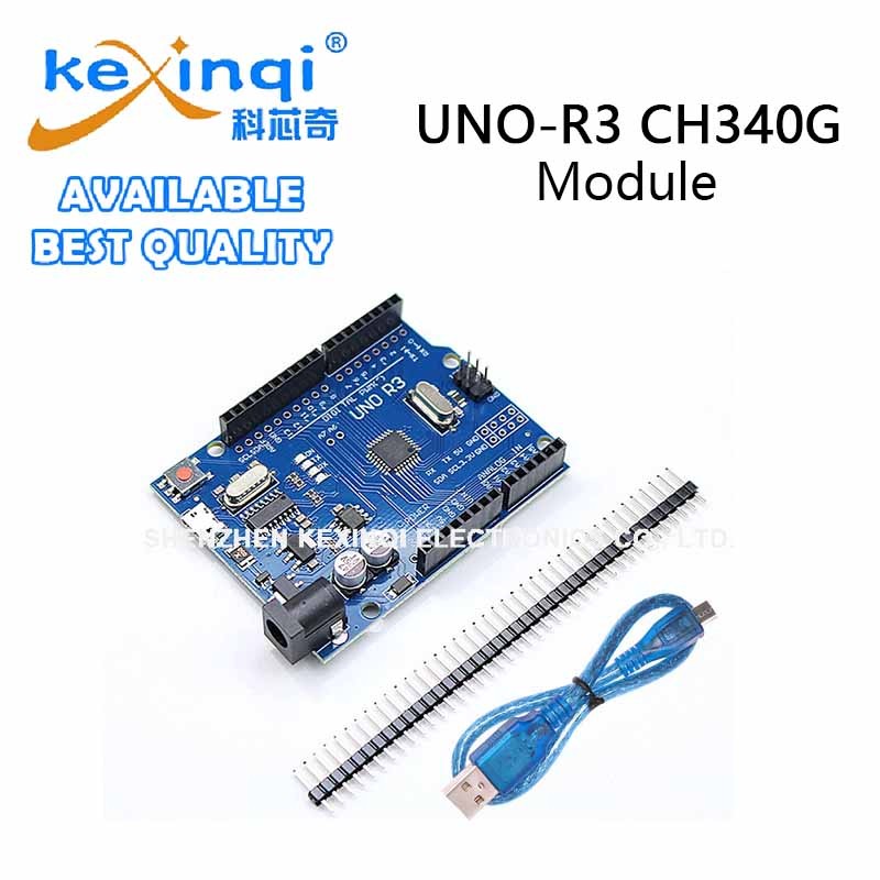 Placa De Desenvolvimento Para Módulo UNO R3 CH340G + MEGA328P 16Mhz Arduino Cabo USB Micro Tipo ...