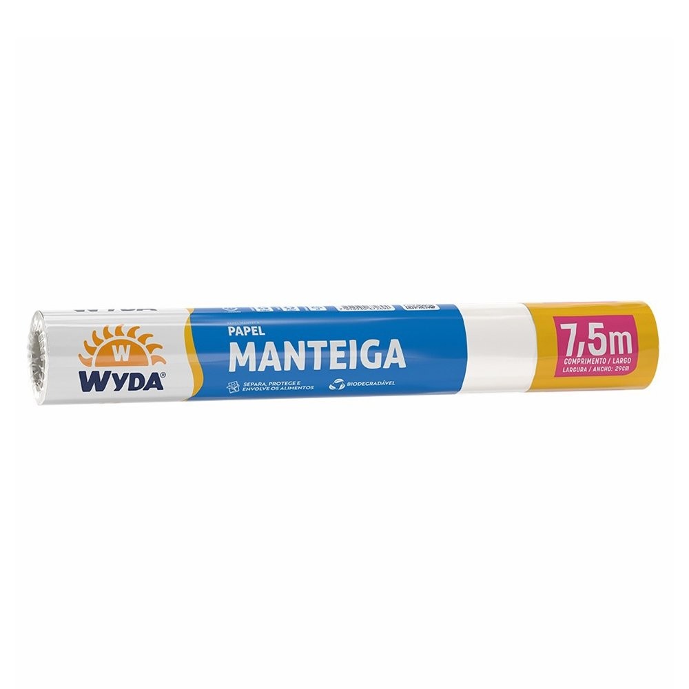 Papel Manteiga Wyda 29,0cm x 7,5m - Embalagem com 25 Unidades | Shopee ...