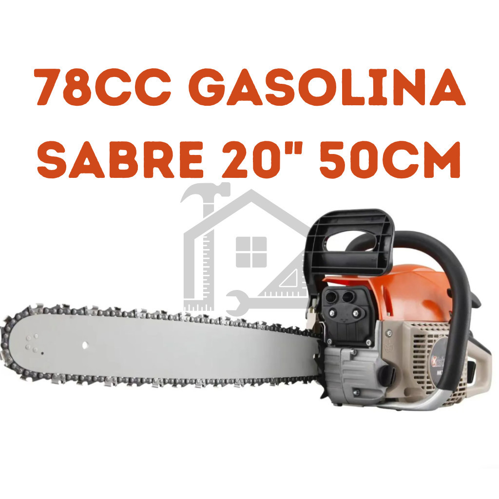 Motosserra Gasolina 78cc Nakasaki Sabre de 50cm Potente Trabalhos Profissionais Envio Imediato ...