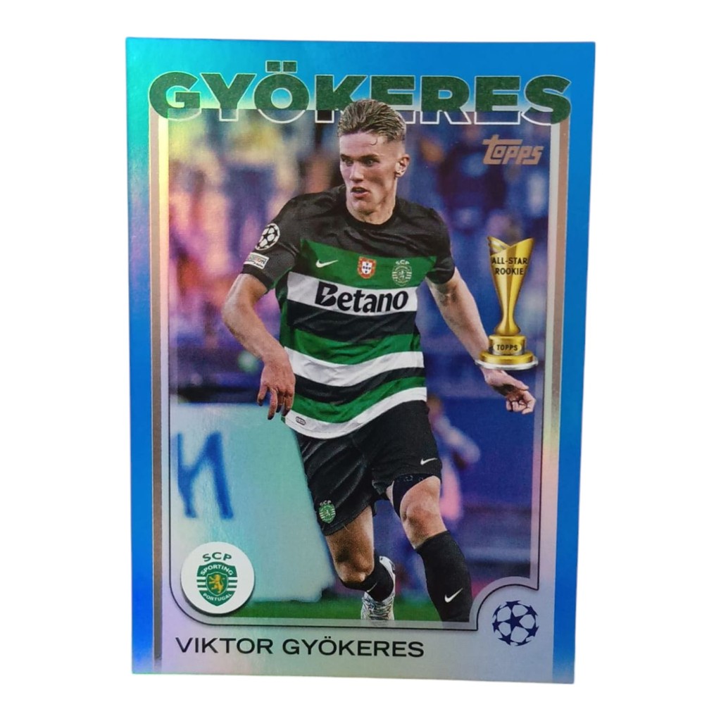 Card Victor Gyokeres - Blue Lava Parallel - 116/125 - Sporting - Topps ...