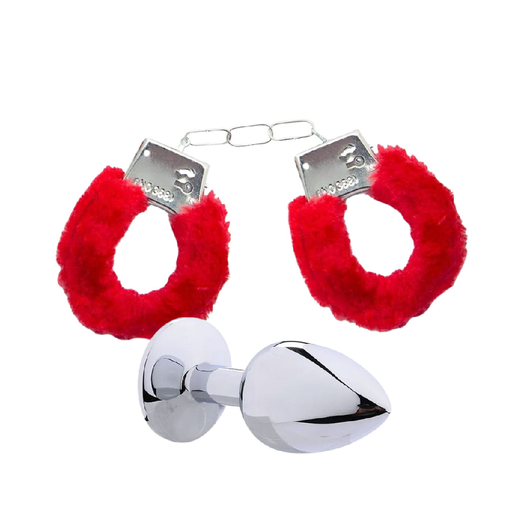 Kit Algema De Metal Em Pelúcia Plug Anal P Iniciante Shopee Brasil