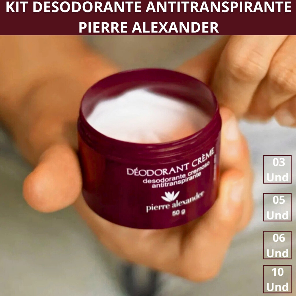 Kit 10 Desodorante em Creme Pierre Alexander Pote Roxo 50g Original ...