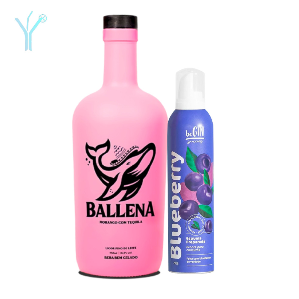 Licor Ballena Morango com Tequila 750ml + Espuma Saborizada | Shopee Brasil