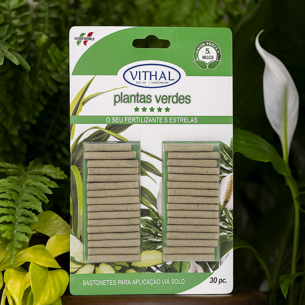 Adubo Bastonete de Liberação Lenda VITHAL Plantas Verdes 35g – Nutre ...
