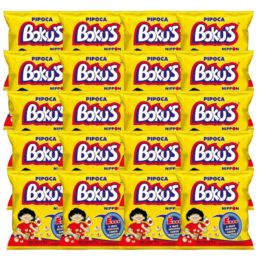 Pipoca Bokus A Original do Nordeste Salgada (01 Fardo c/ 20 Unidades ...