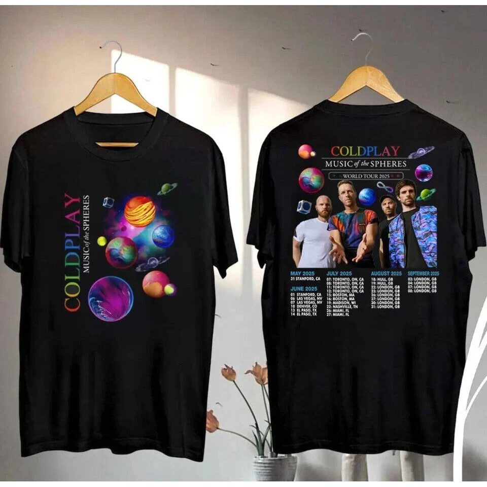 Camisa Coldplay Music Of The Spheres Tour 2025 Band Concert | Shopee Brasil