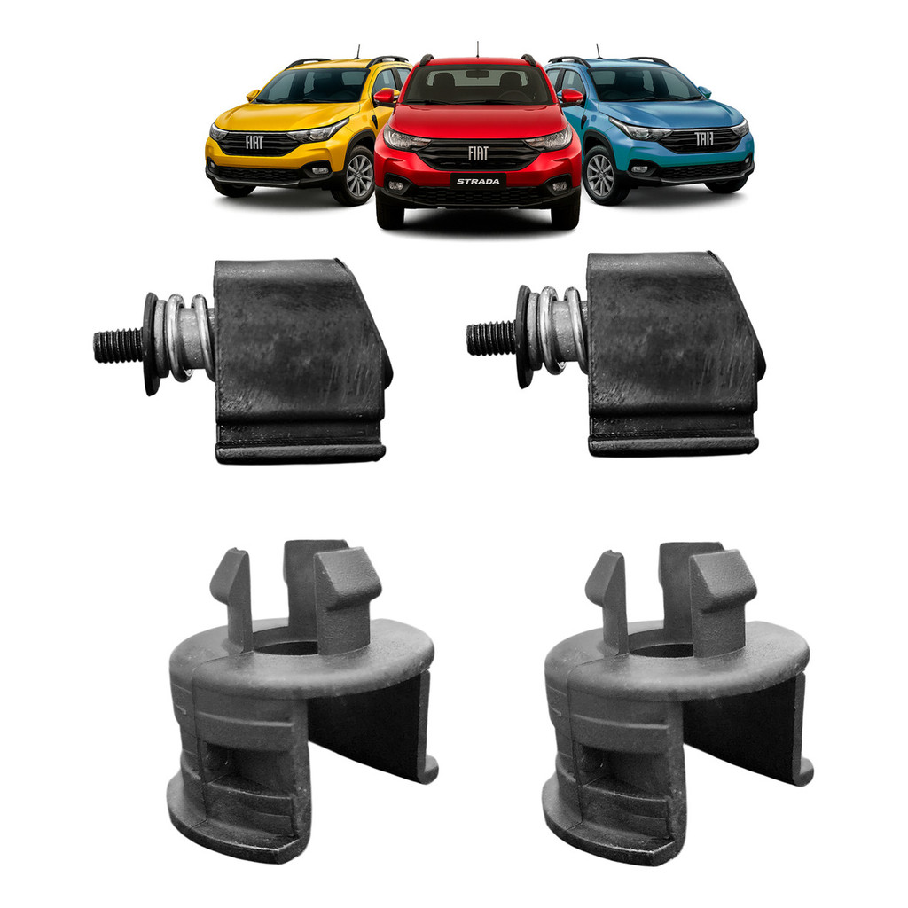 Kit Reparo Caçamba Strada 2008 2013 2014 A 2020 Buchas Nylon | Shopee ...