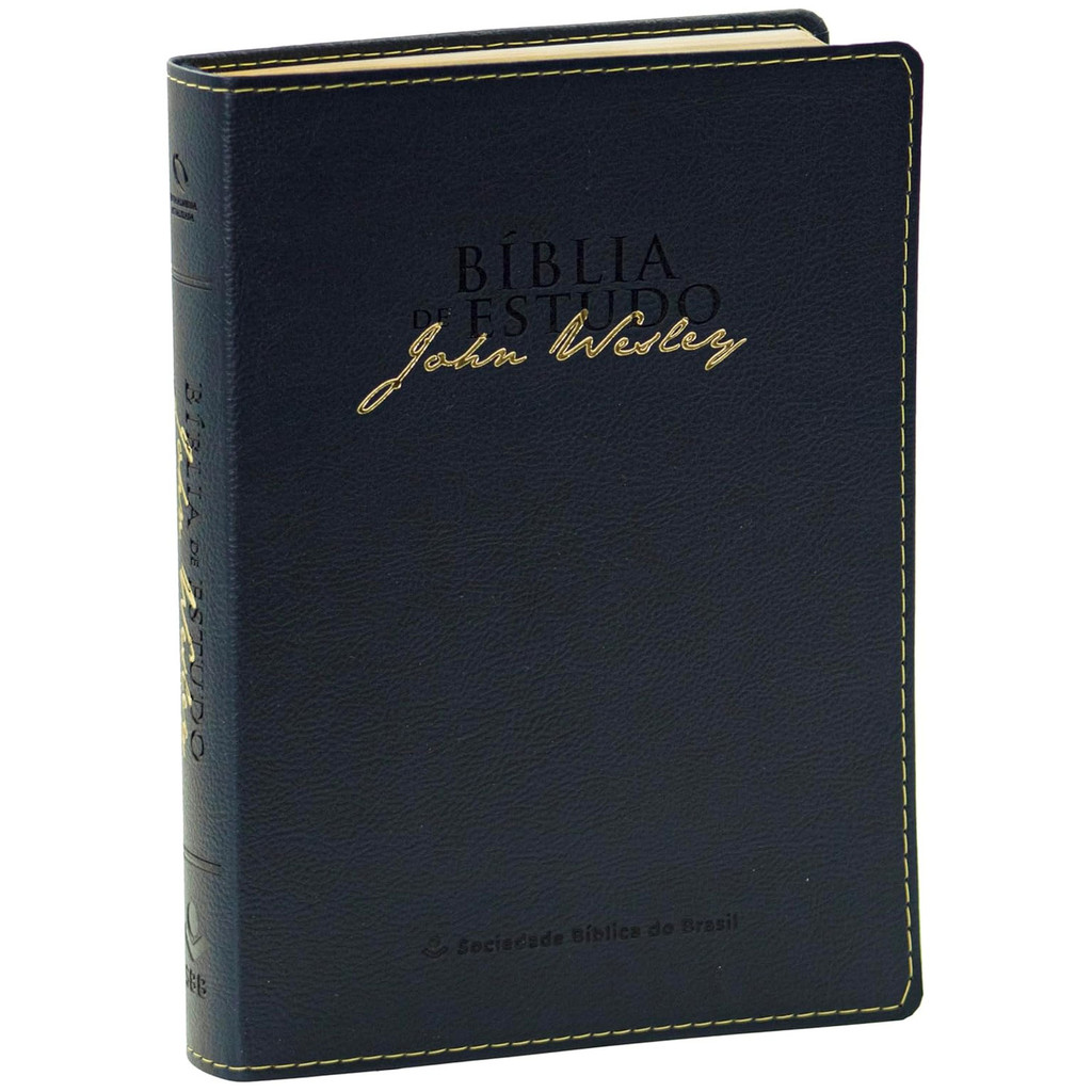 Bíblia NAA De Estudo John Wesley - Capa Luxo Azul | Shopee Brasil
