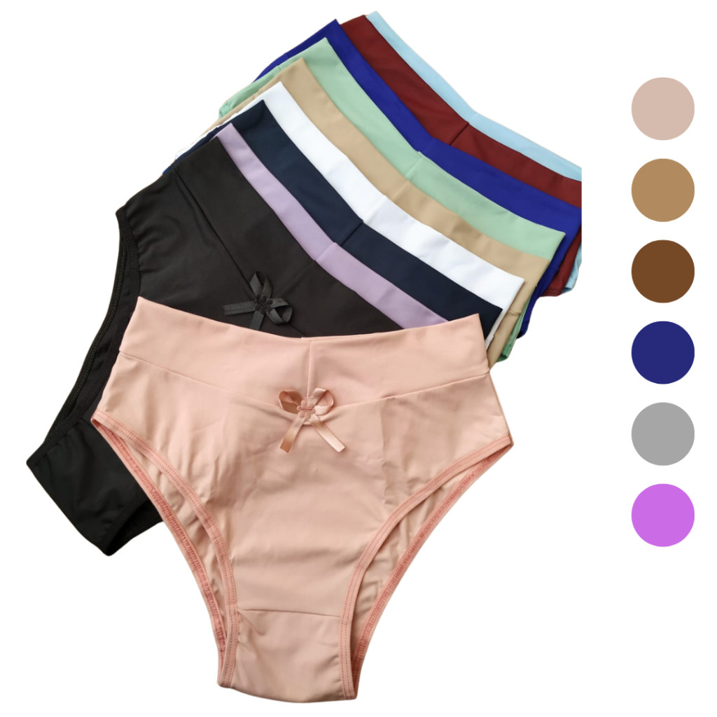 Kit 3 Calcinhas cinta modeladora feminina calcinha cós alto segura ...