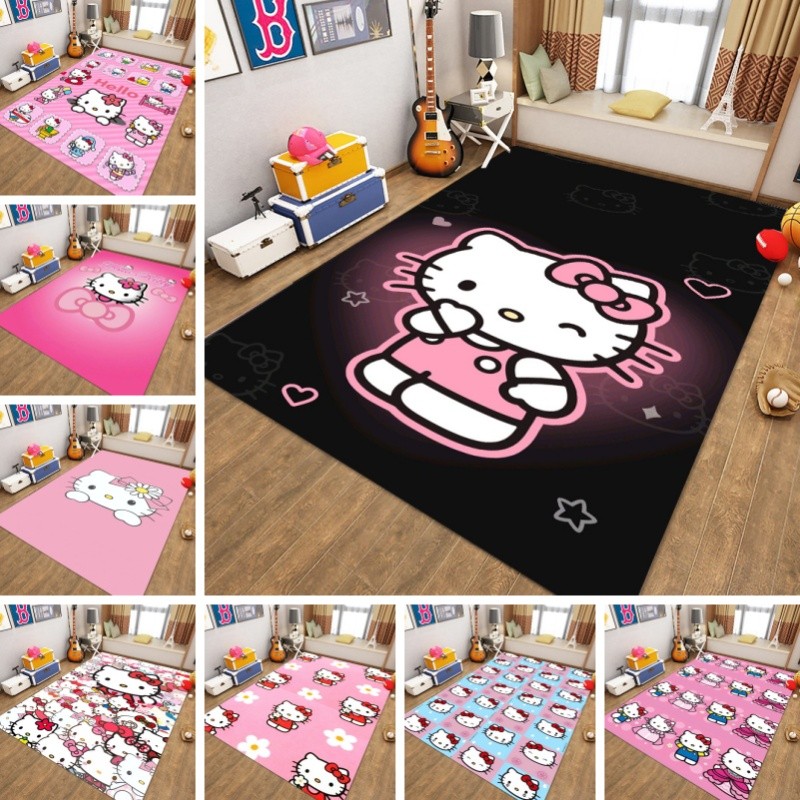 Sanrio Cartoon Anime Personagem Hello Kitty Tapete Sala De Estar Sofá ...