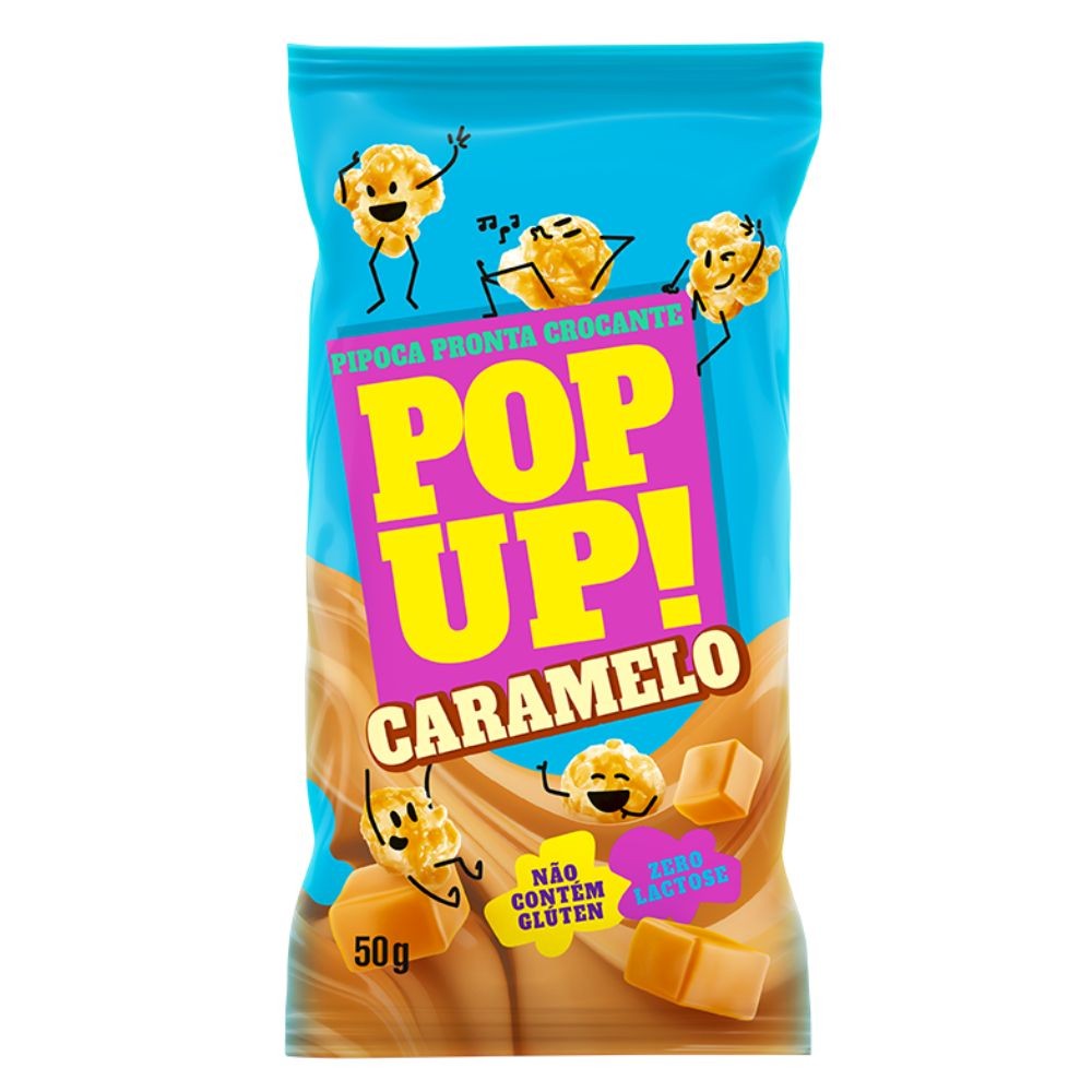 Pipoca Pop Up Caramelo ZDA 50g | Shopee Brasil