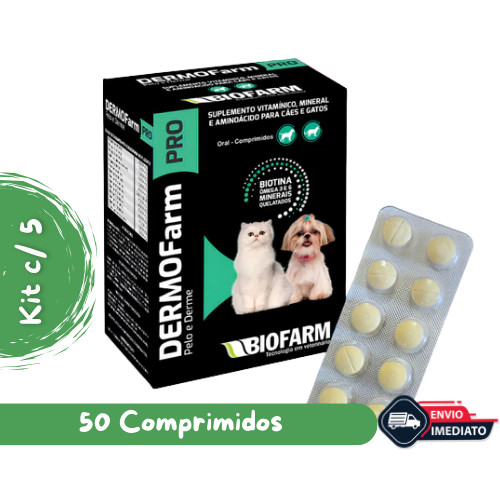 Kit 60 Comprimidos do Suplemento Pelo e Pele DERMOFARM Pro para ...