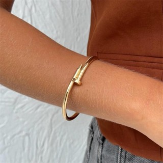 Bracelete Prego Liso Banhado a Ouro 18k | Shopee Brasil