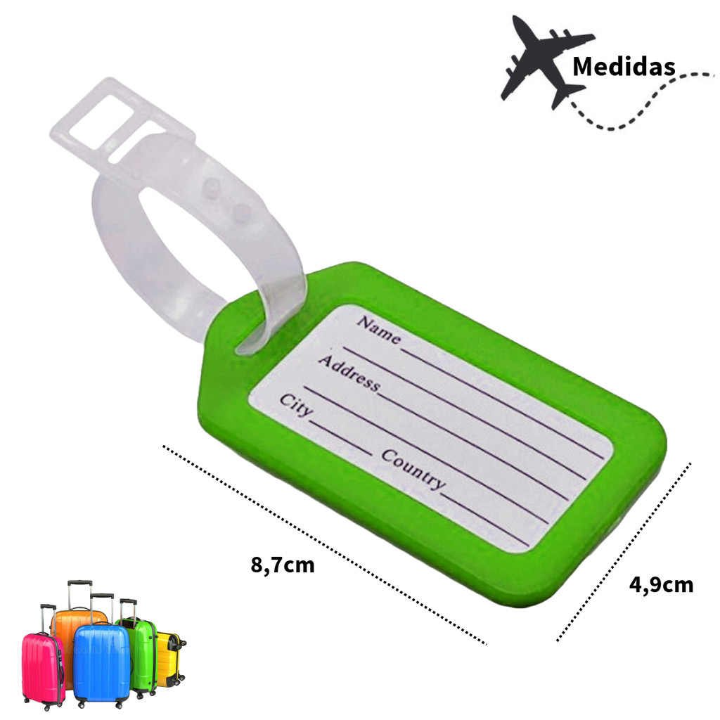 2 Etiquetas Tag de Identificação Mala Bagagem Viagem - Travel Luggage ...