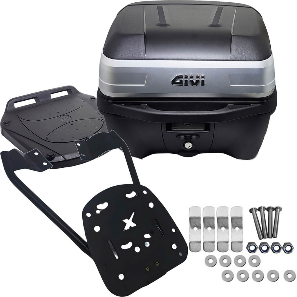 Kit Bau 33 L + Bagageiro Fluo 125 2023 a 2025 Em Diante Givi + Metal X Chapa | Shopee Brasil