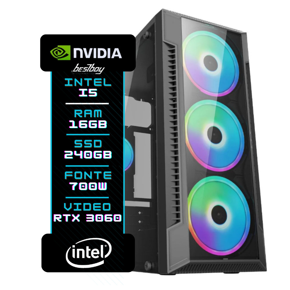 PC Gamer Dragon Diamond, Intel I5, 10400f, 16gb, Ssd 256gb, Rtx 3060 ...