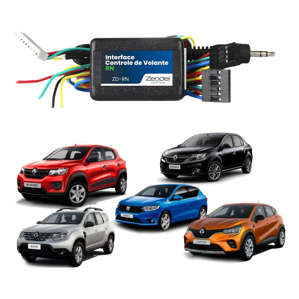 Interface Comando De Som Volante Linha Rn Renault Zendel - DUSTER OROCHI KWID | Shopee Brasil