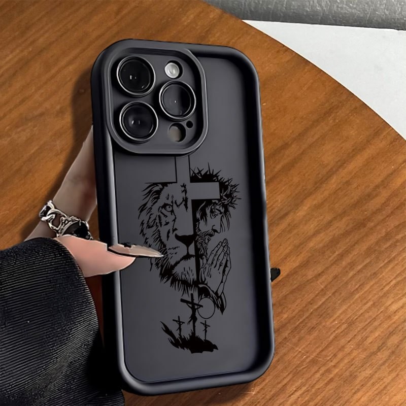 Capa de Telefone Padrão Leão Jesus para Iphone 7/7Plus/8/8Plus/11/11Pro/11Promax/12/12Pro ...