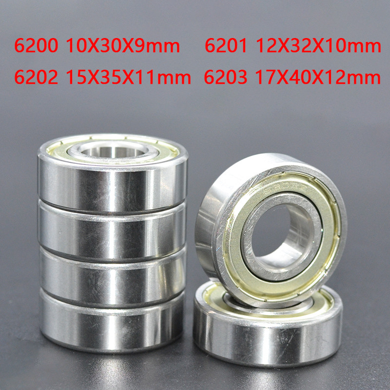 10 Peças 6200 6201 6202 6203ZZ 2RS 15 * 35 * 11MM Vedação De Metal ...