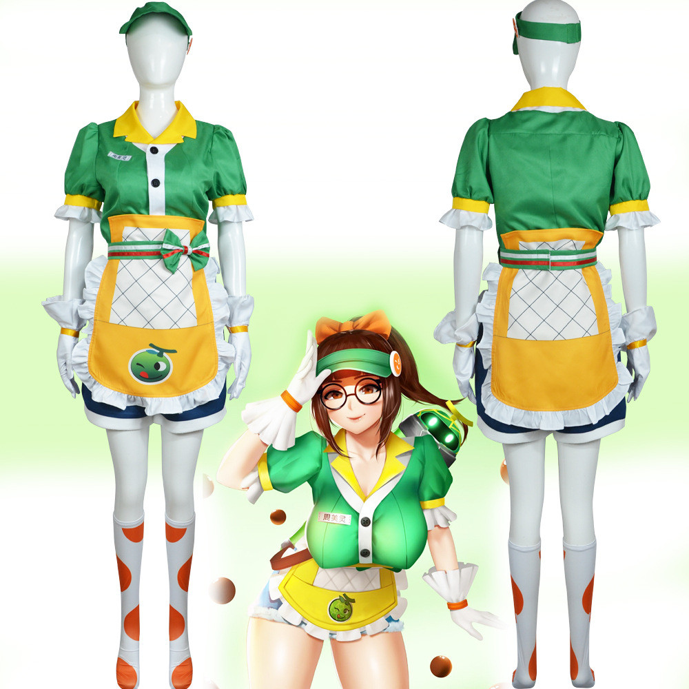 Overwatch Zhou Meiling Xiao Mei Verão Pele De Mel Cosplay Traje ...