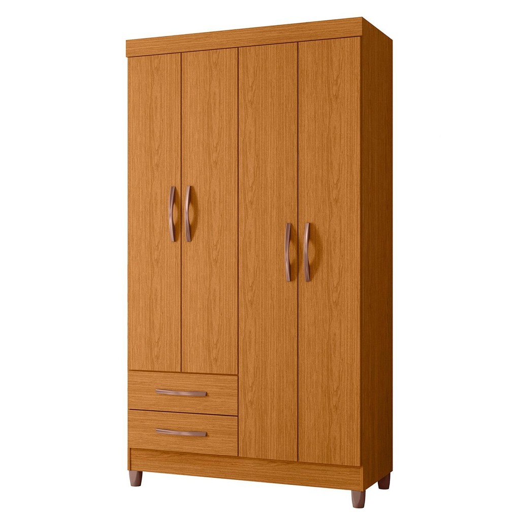 Guarda Roupa Solteiro 103cm 4 Portas Dony A02 Cinamomo - Mpozenato | Shopee Brasil