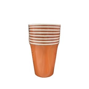 Copo de papel laranja terra cota com 10 und | Shopee Brasil