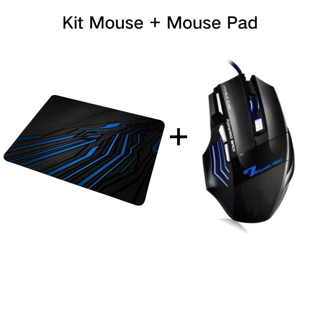 Mouse Gamer Laser X7 3200dpi Led Rgb Usb 7 Botões Profissional Original + Mouse Pad | Shopee Brasil