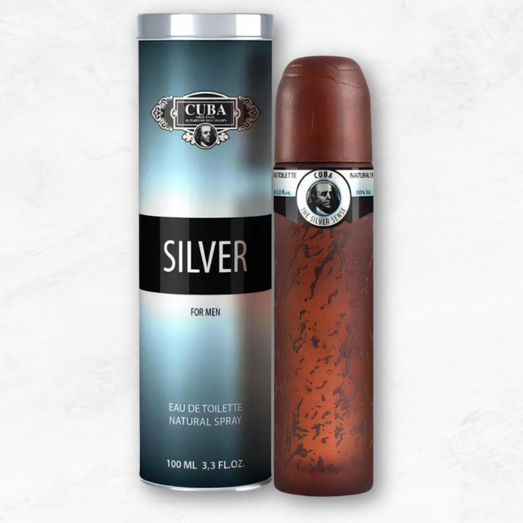 Perfume Importado Masculino Cuba Silver Men 100ml Eau de Toilette com ...