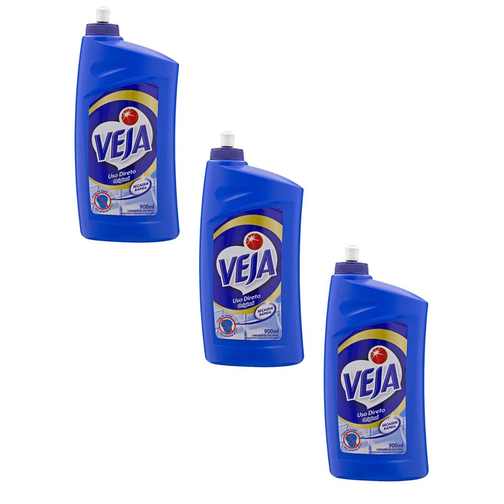 Kit 3x Limpador Veja Original 900ml | Shopee Brasil
