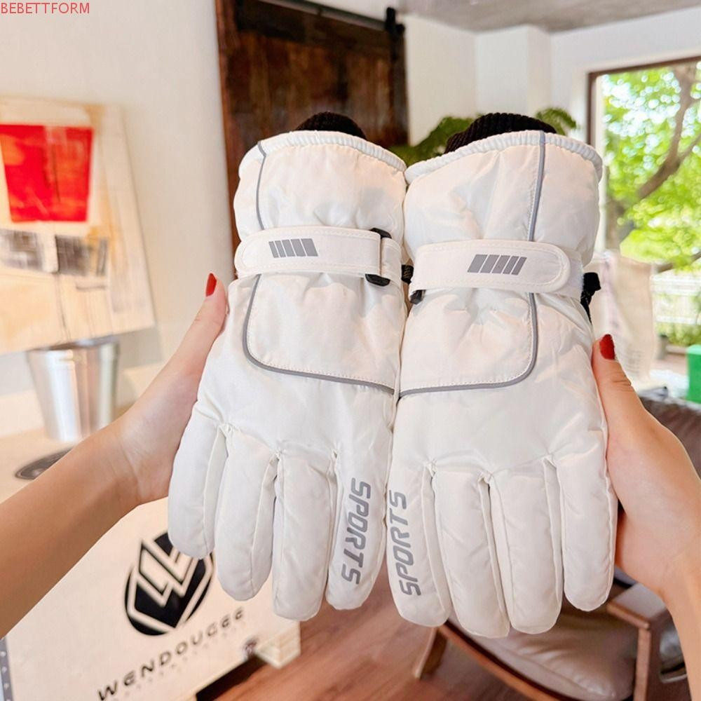 Luvas De Esqui Com Tela Sensível Ao Toque BEBETTFORM, Windproof Plush ...