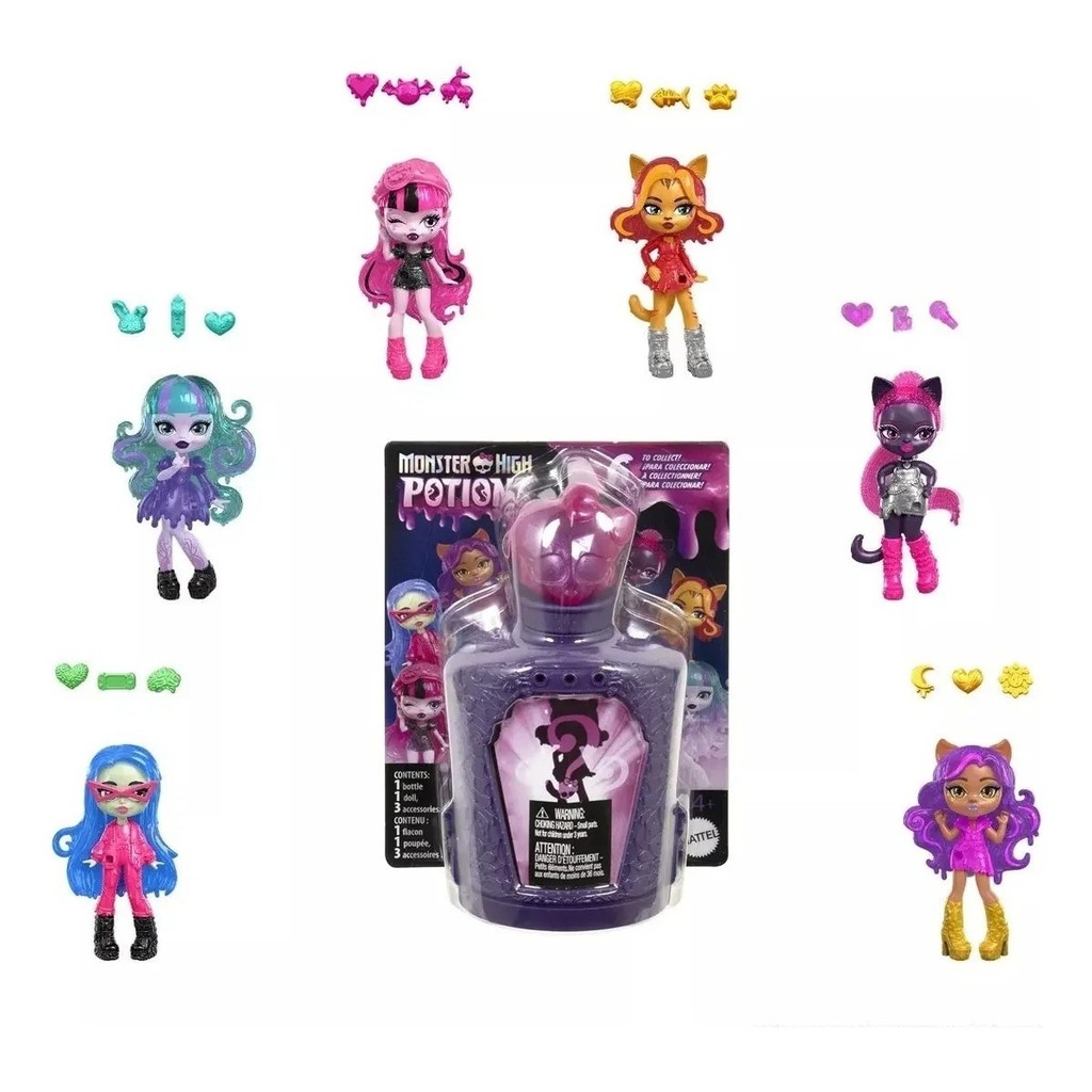 Boneca Monster High Spell Potions Surpresa - 7cm | Shopee Brasil