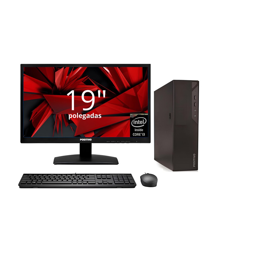 CPU Desk Desktop Computador Positivo Master D3100 Intel Core i3 7ª i3-7100U Windows 11 PRO ...