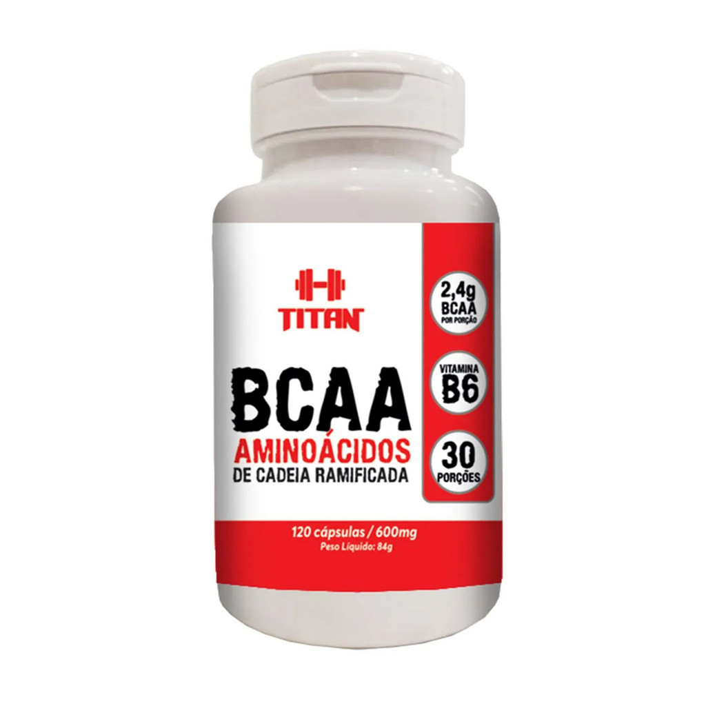 BCAA Aminoácidos 120 Cápsulas Titan | Shopee Brasil