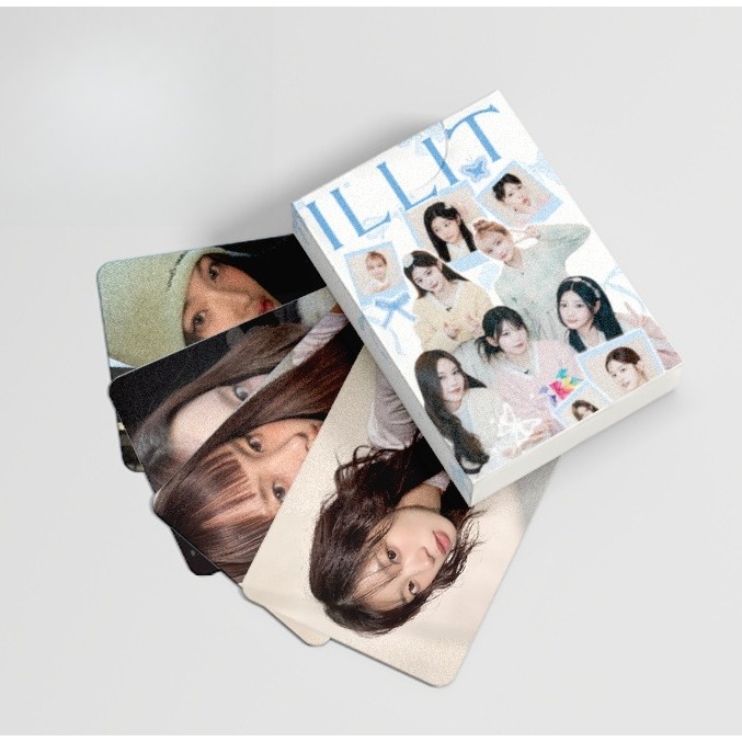 50-55pcs/box ILLIT Holographic Laser Lomo Cards SUPER REAL ME Album ...